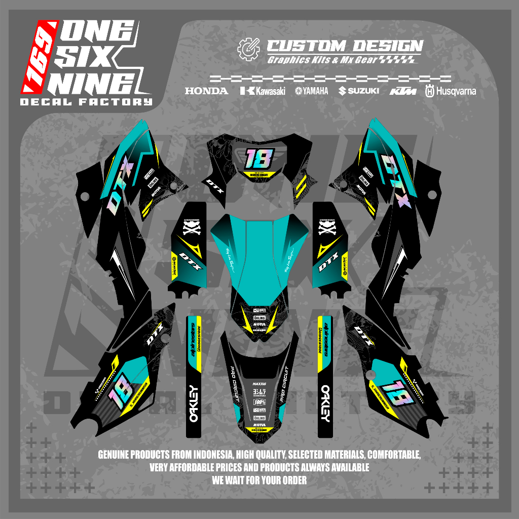 Decal D-TRACKER SUPERMOTO SUPER GLOSSY PREMIUM - CUSTOM DESIGN | Shopee ...