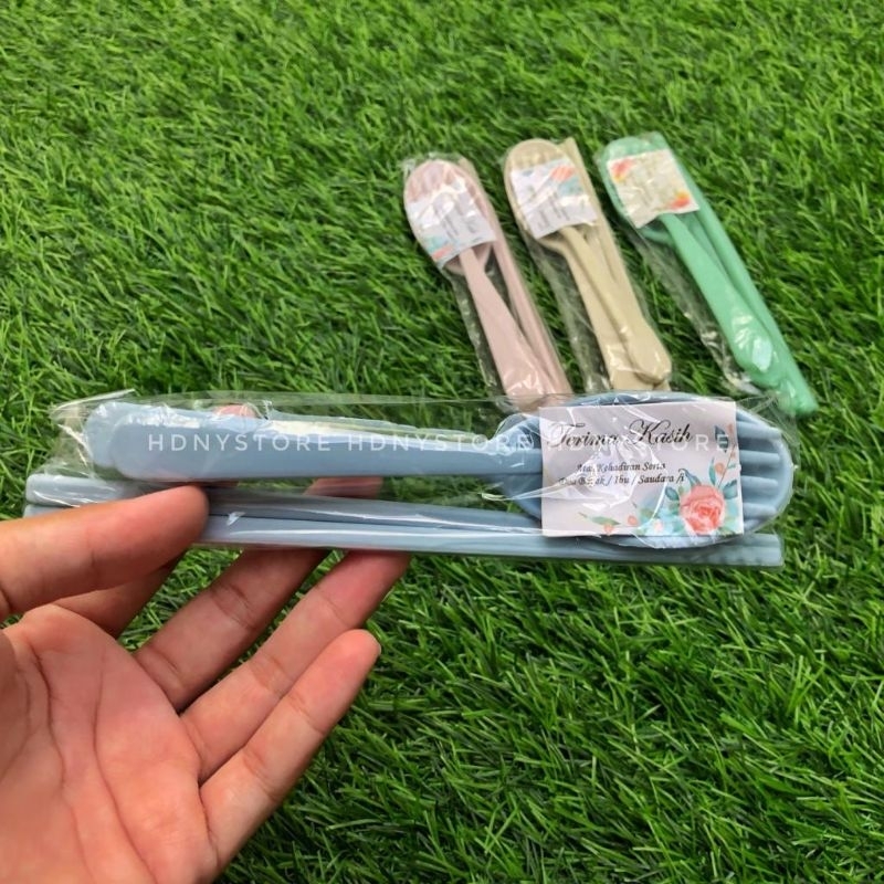 Wedding Souvenirs Spoon Set Fork Chopsticks pastel Dining Plastic ...