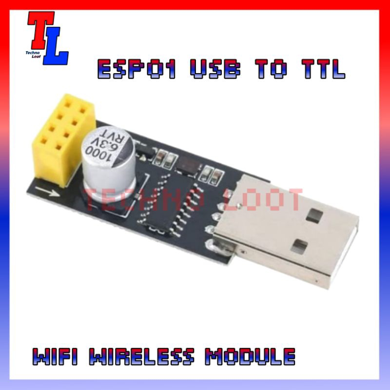 Usb To Serial Wifi Adapter Esp8266 Esp01 Esp01s Usb To Ttl Shopee