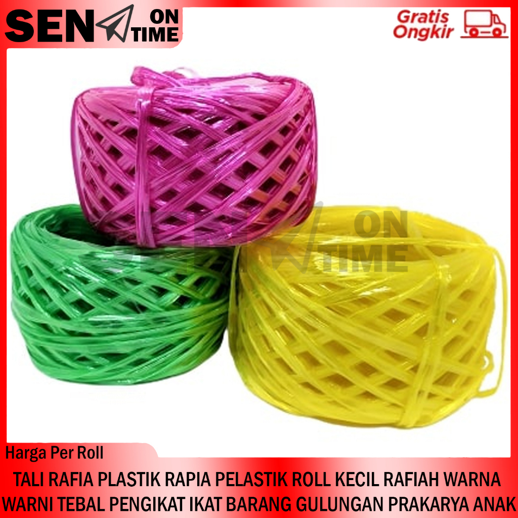 Rafaia ROPE PACKING ROLLS COLORFUL RAFIAH SMALL NEATLY PLASTIC PLASTIC ...