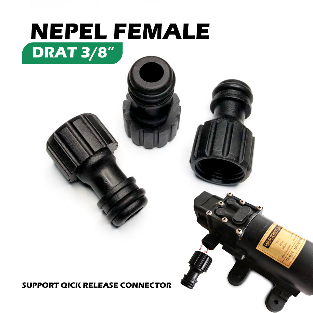 3/8" 18mm Female Drat Nepel Connection - Quick Fitting Water Tap ...