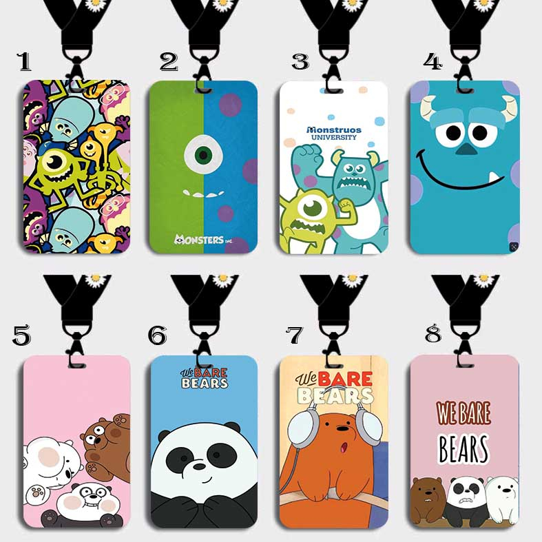 Id Card Holder Name Tag Monster Motif INC and We Bare Bears E-money ...