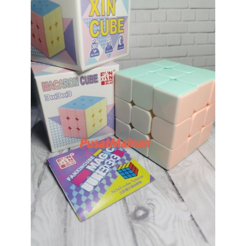 Rubik's toy 3x3 pastel macaron color nice box smooth cube stickerless ...