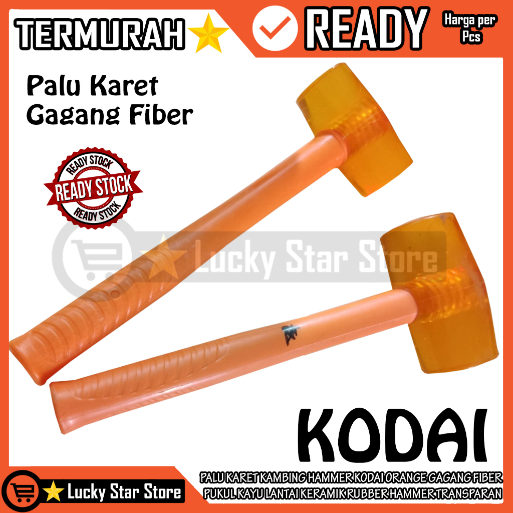 KAYU Kodai RUBBER HAMMER RUBBER HAMMER Hit The Ceramic Floor Handle ...
