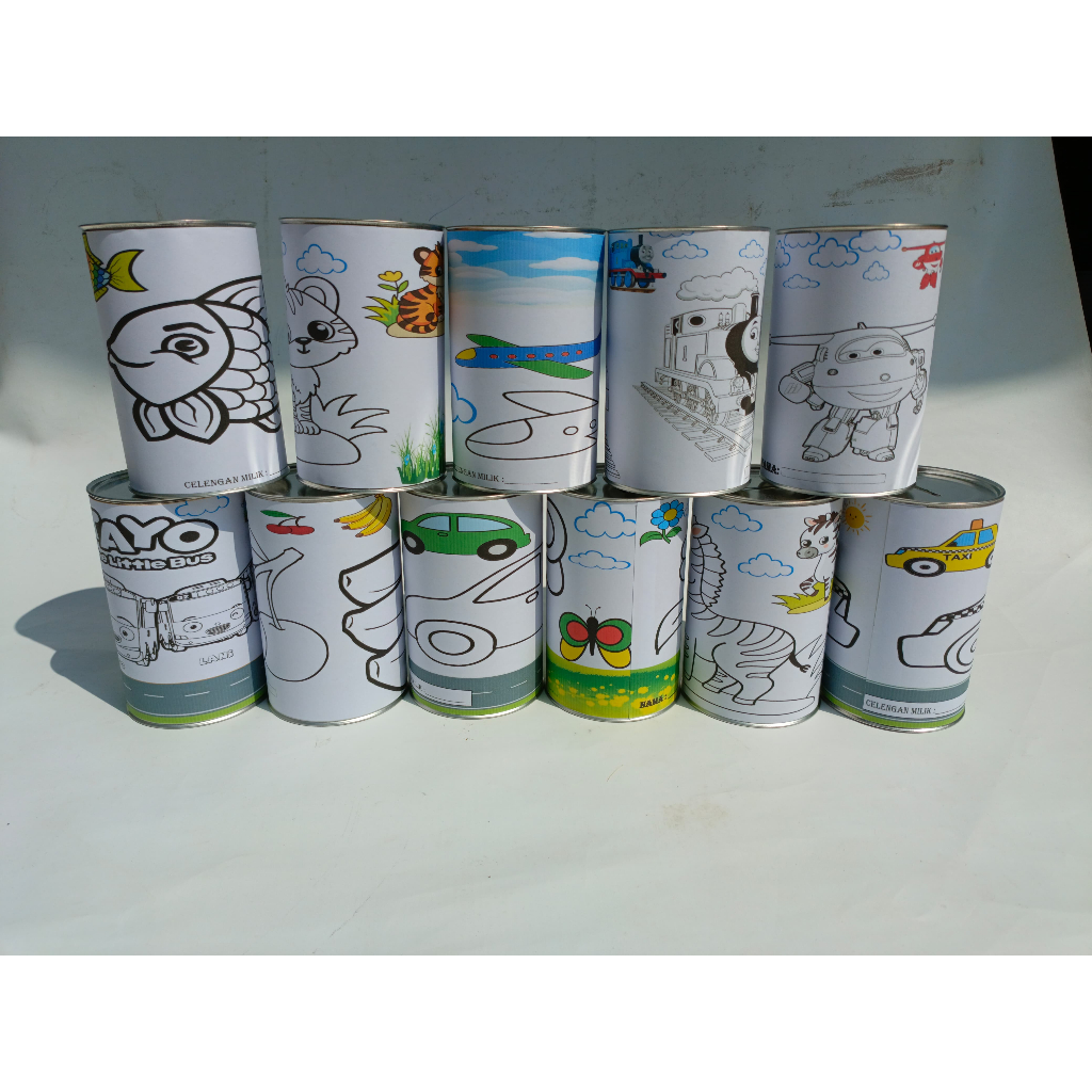 Educational PAINTING BANK OPEN CLOSED COLORING + 12 COLOR MARKERS ...