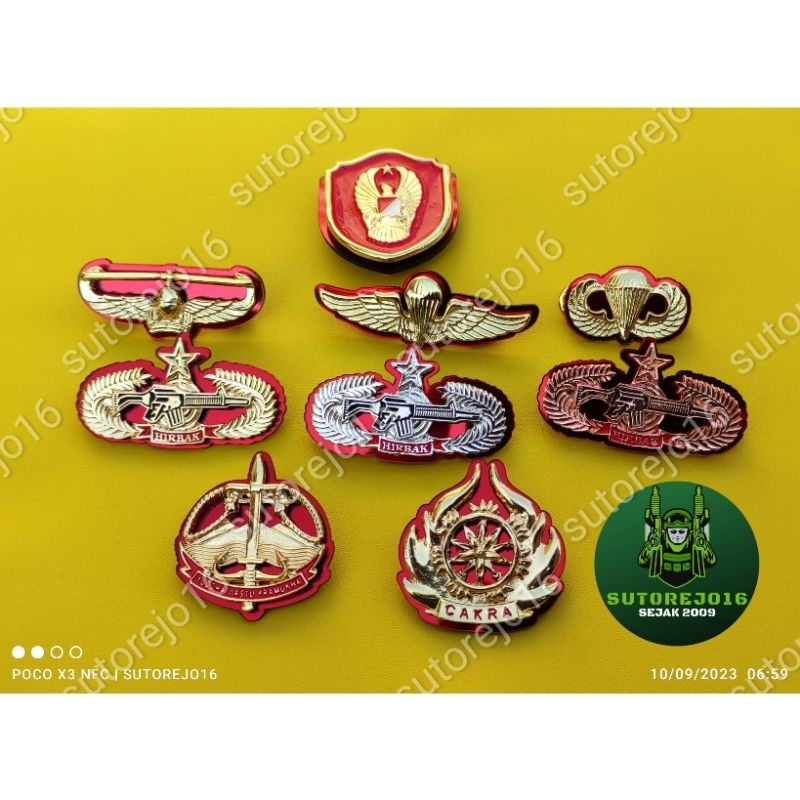 Brivet brevet brefet wings pin pdh tni ad background mica acrylic ...