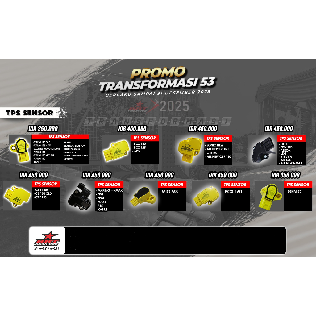 Tps Precision SENSOR BRT HONDA GENIO BEAT DELUXE BEAT NEW 2020 2021 ...