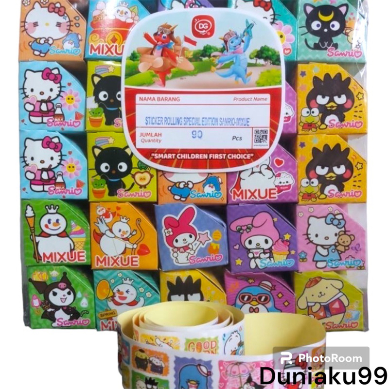 Sanrio mixuee Character rolling box sticker/Korean sticker/Cute Paste ...