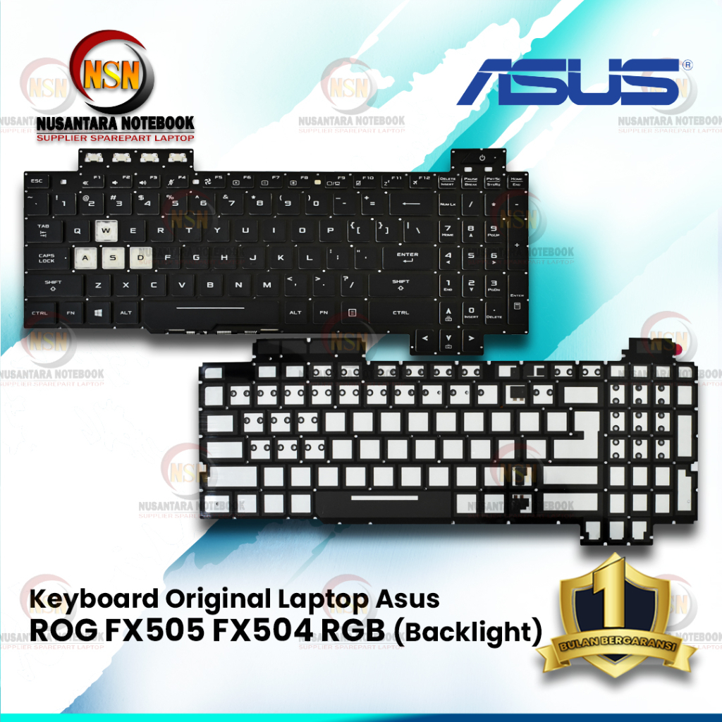 Original ASUS ROG FX505 FX504 RGB Backlight Laptop Keyboard Black New ...