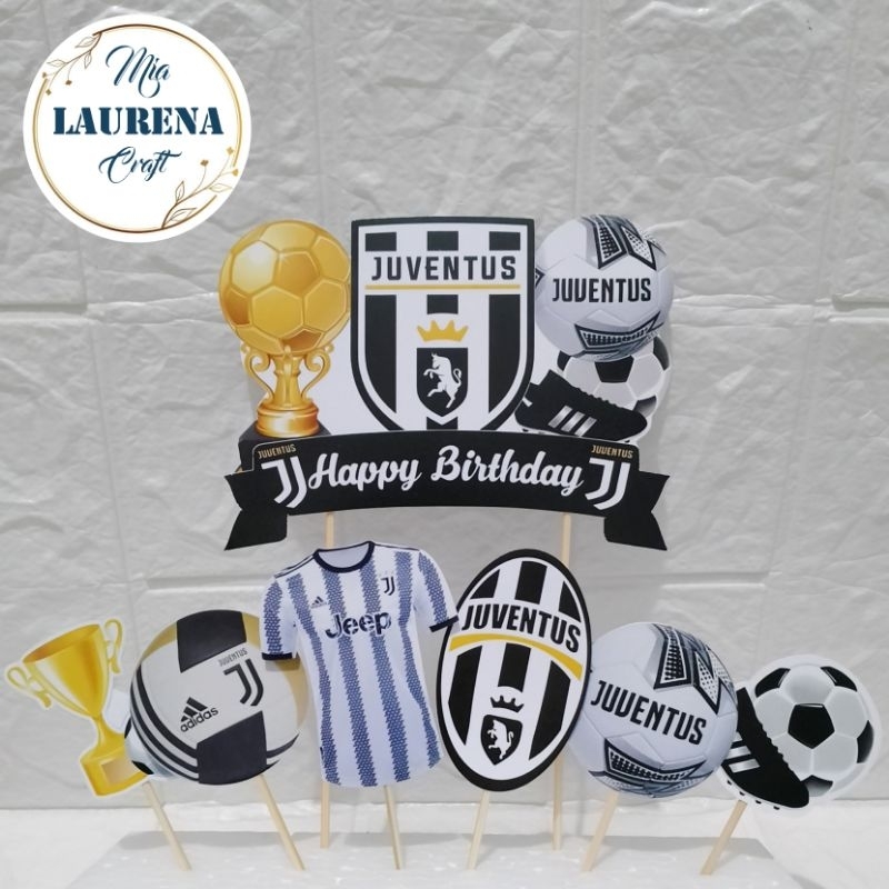 Birthday cake topper, juventus ball theme birthday cake decoration ...