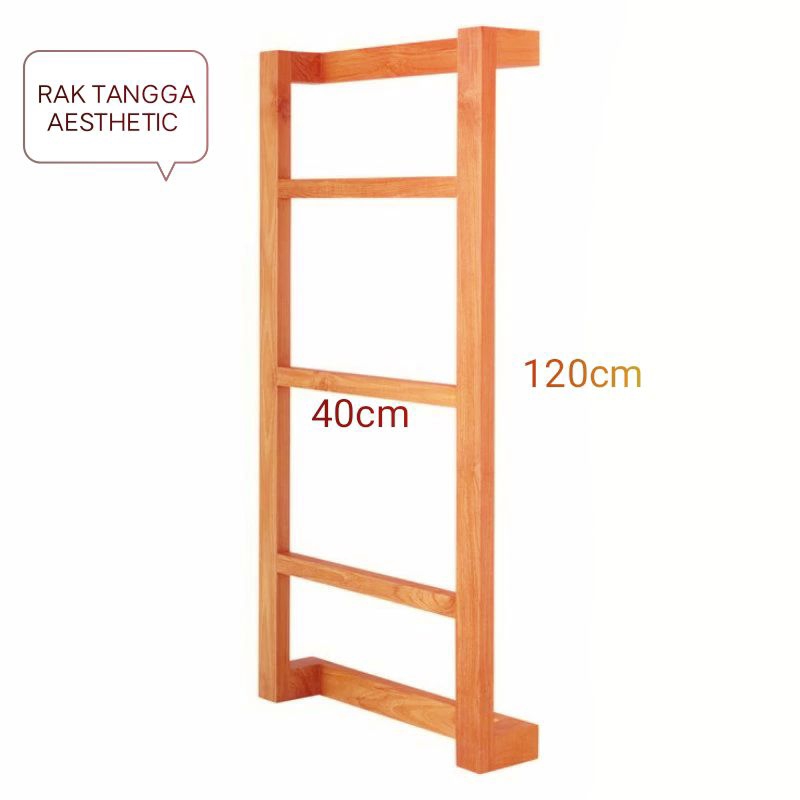 KAYU Wooden shelf for hijab towel Mukena/Wall-mounted ladder shelf ...