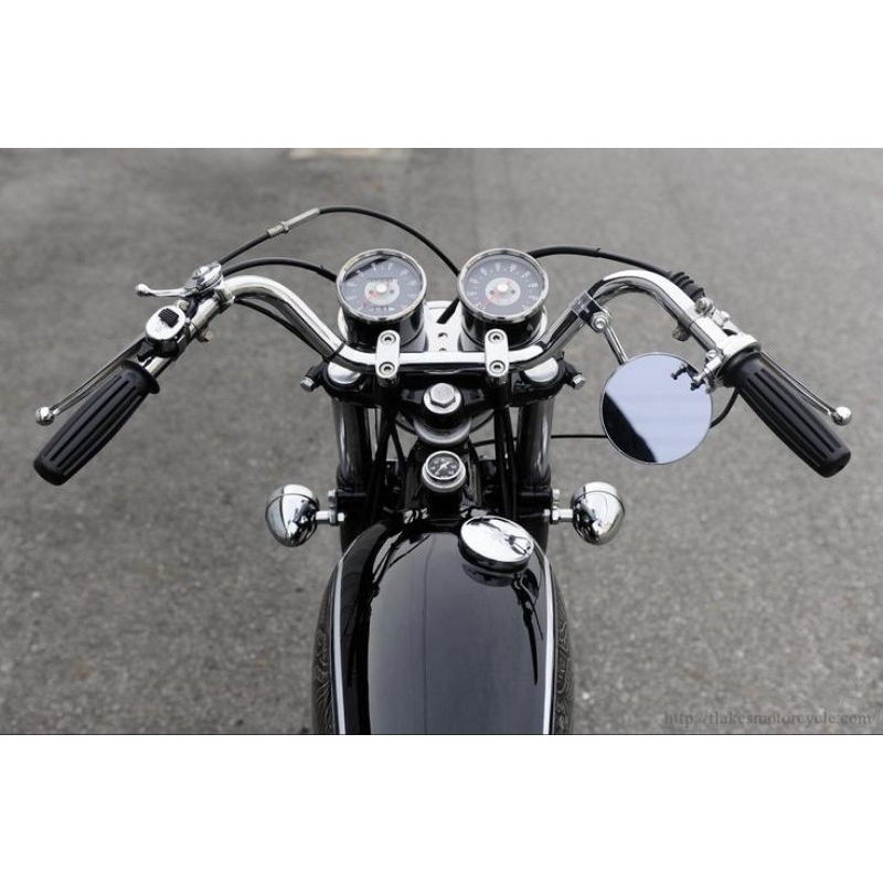 Custom short fullback handlebars Harley, Choper, British, trailer ...