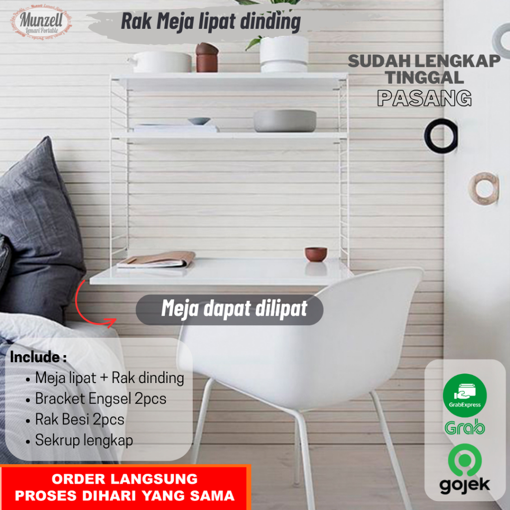 SIKU Wall Shelf+Wall Shelf+Wall Folding Table/Hanging Table/Computer ...