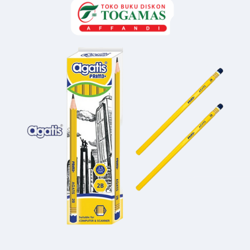 PENCIL 2B PRIME HEXAGONAL GRAPHITE GREEN COLOR AGATIS (PACK) | Shopee ...