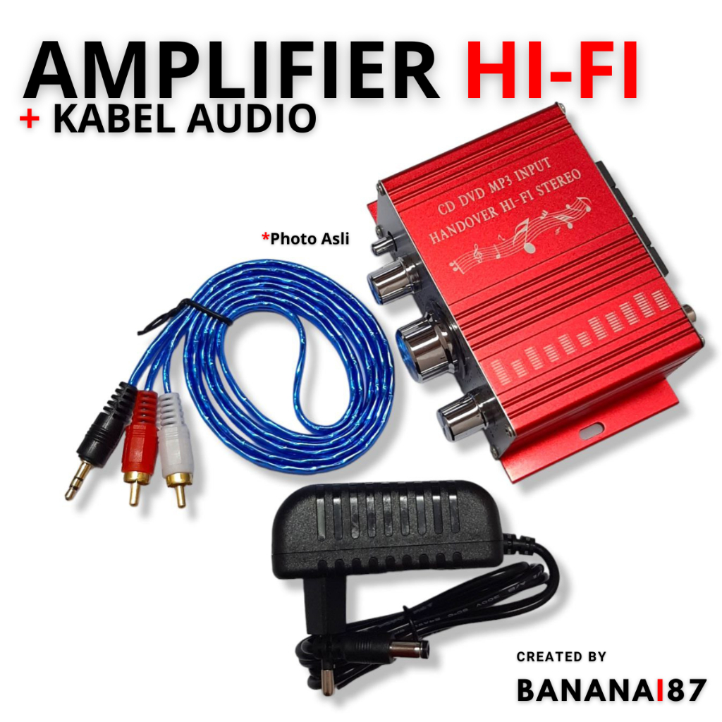 Ampli Amplifier Mini Speaker Audio Hi-Fi Stereo 2-Channel 20Watt Super ...