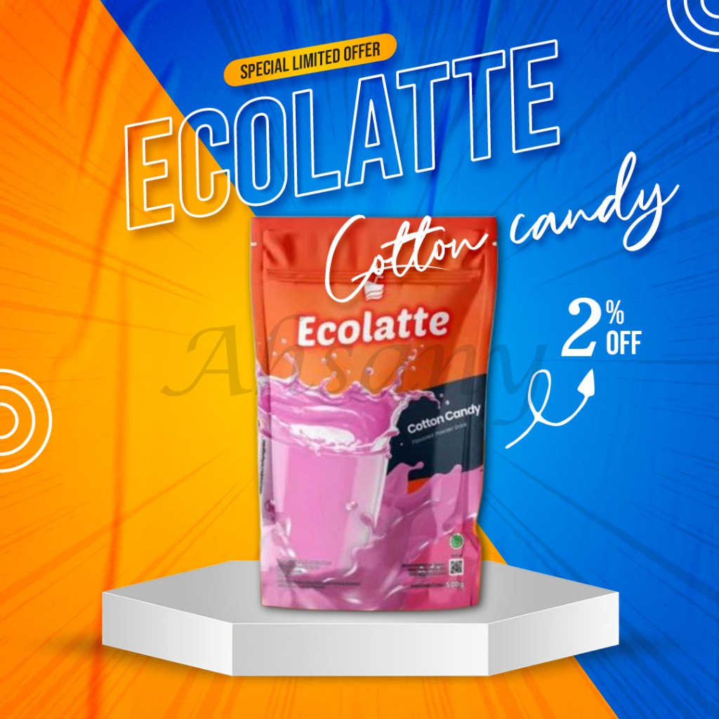 Cotton Candy Premium Drink Powder Drink Various Ecolatte Flavors 500gr ...