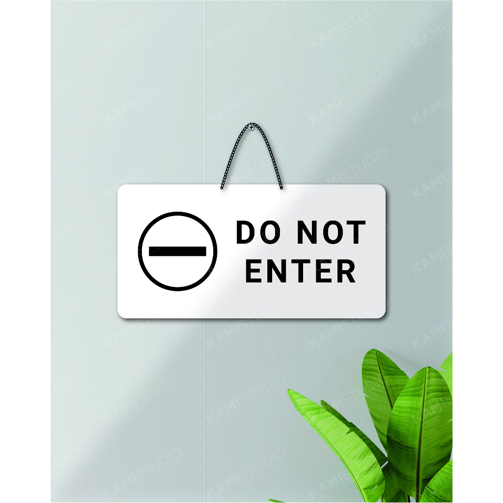 Do NOT ENTER WRITING 30X15 CM HANGING LANDSCAPE/ DO NOT ENTER HANGING ...