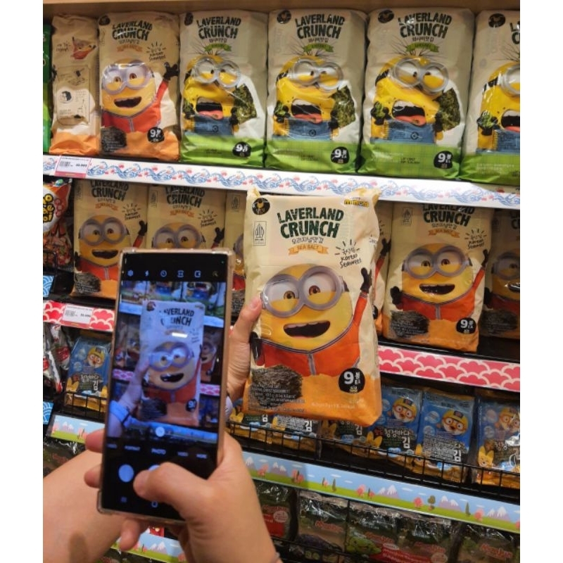 Laverland seaweed cheese wasabi buldak hot sipcy seaweed korean minions ...