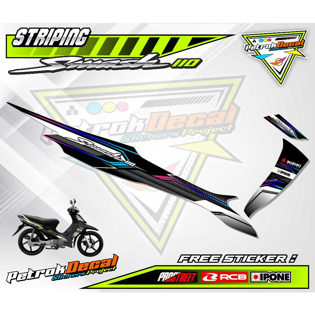 Striping Motorcycle Variation SMASH 110/ STICKER LIST Motorcycle ...