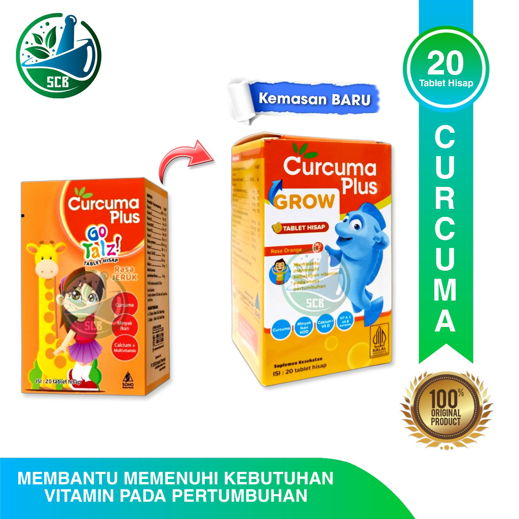 Curcuma Plus Grow 20 Orange Flavor Suction Tablets | Shopee Malaysia