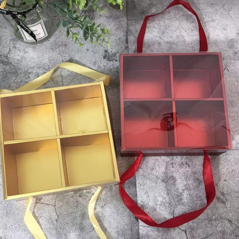 4-separated Mica Slot Cake Box Pia Box Hampers Box | Shopee Malaysia