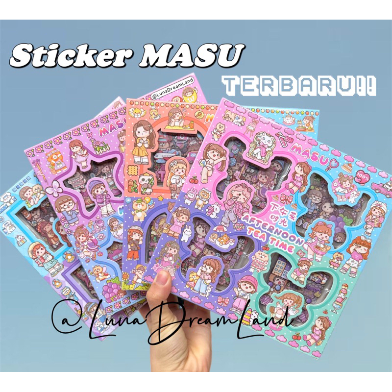Latest MASU Sticker 100 Sheets Pvc Box Waterproof Sticker | Shopee Malaysia