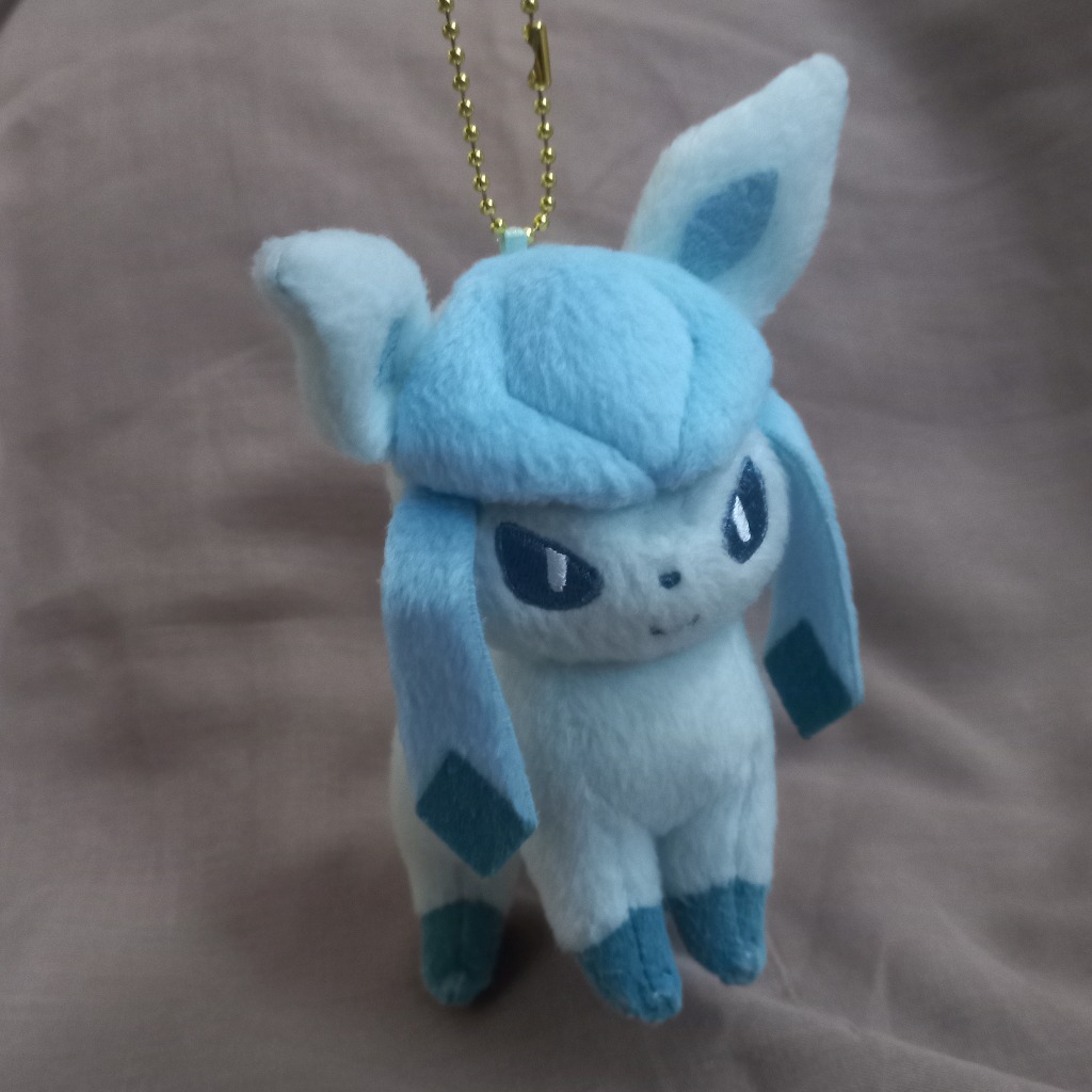 GANTUNGAN Keychain/hanci/keychain Pokemon Evolution Eevee Glaceon Plush ...