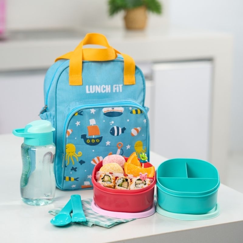 School Children's Backpack Complete Set Of Bottle Lunch Box | Shopee ...