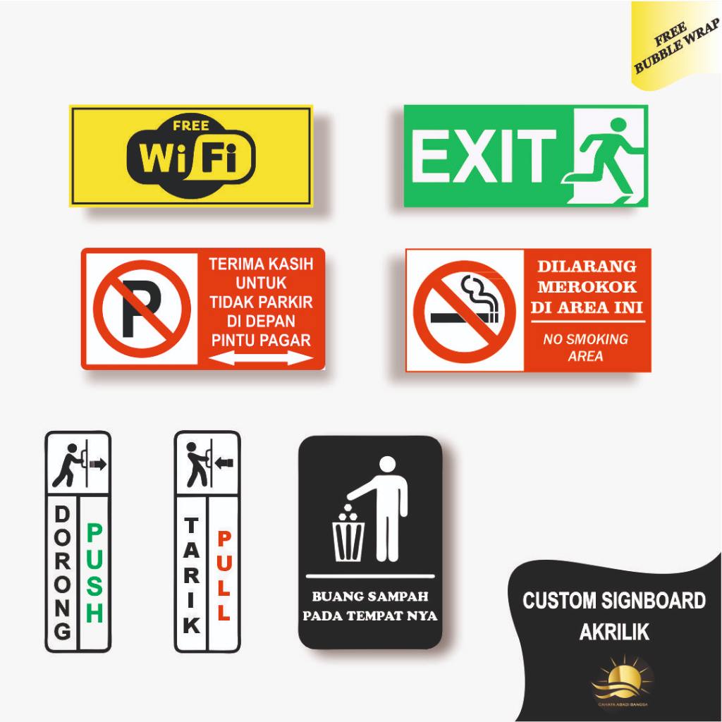 Custom ACRYLIC SIGNBOARD / RAMBU SIGN ACRYLIC BOARD | Shopee Malaysia