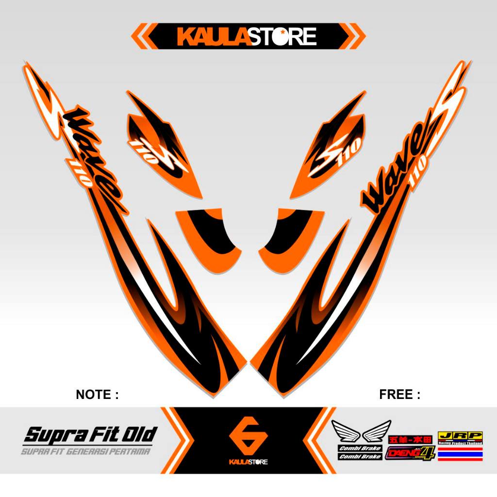 Striping SUPRA FIT LAMA MOTIF 23 SIMPLE / STICKER WAVE 110 S / STICKER ...