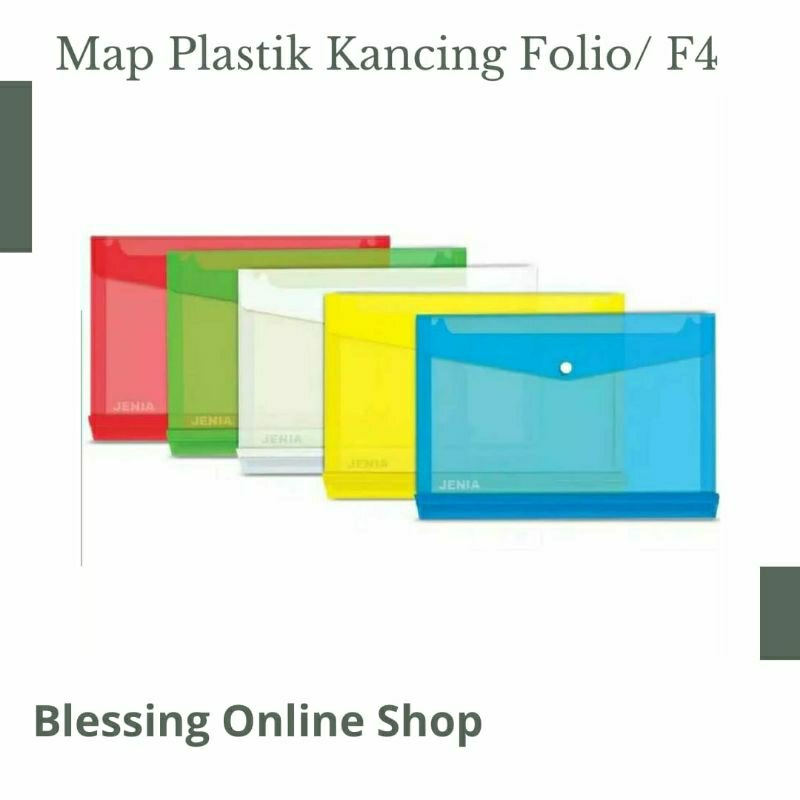 Folio/ F4 Button Plastic Map | Shopee Malaysia