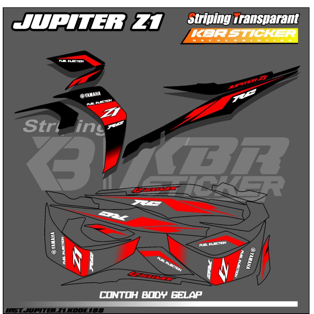 Jupiter Z1 YAMAHA JUPITER Z1 Motorcycle STRIPING Sticker - SIMPLE Graph ...