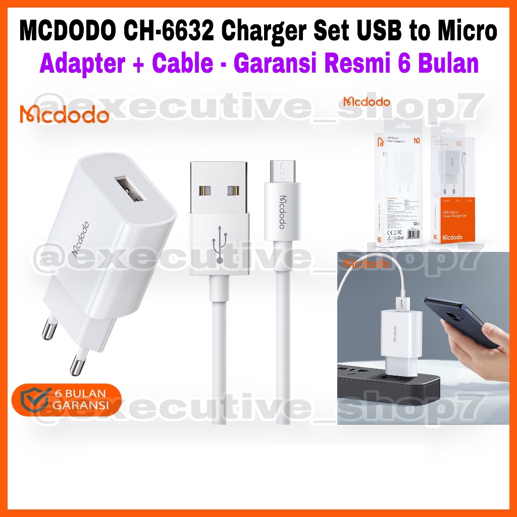 Mcdodo CH-6632 Charger Set USB to Micro - Adapter+Cable - 6 Months ...