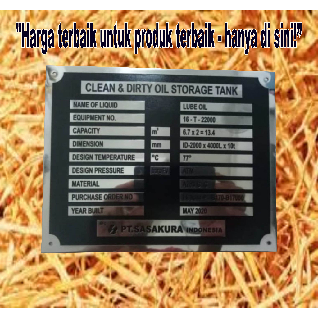 MESIN Label plate/name plate Machine stainless, Aluminum, custom 0.5mm ...