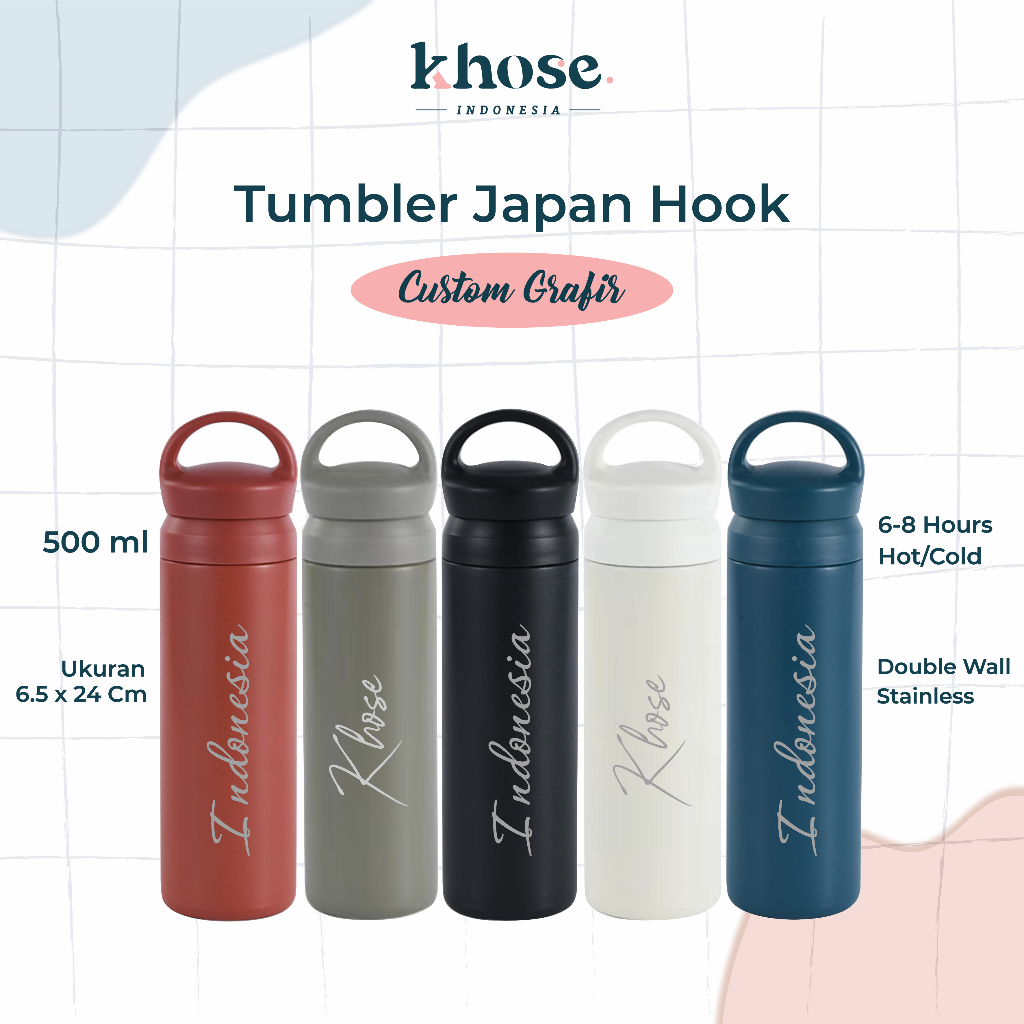 Tumblr Custom Japan Hook Stainless Laser Engraved 500ml/print Name Logo ...