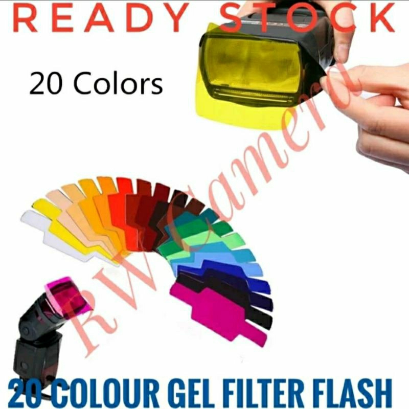 Filter Diffuser 20 Color Gel Flash Speedlite Youngno Godox Color Gell ...