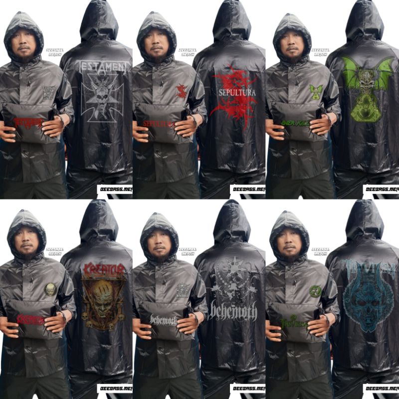 COSTUME RAINCOAT - TESTAMENT RAINCOAT - SEPULTURA - OVERKILL - KREATOR ...
