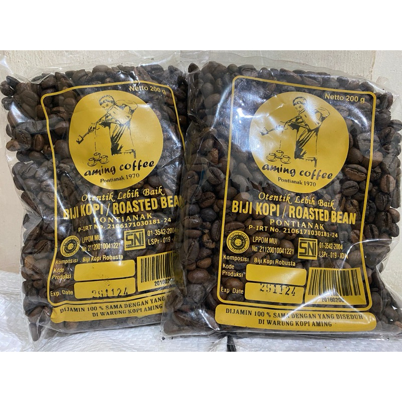 Original legendary aming coffee beans typical of pontianak | Shopee ...