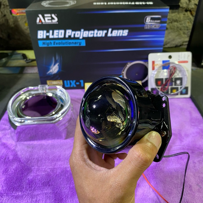 Aes UX Biled light 1 lens 3 inch bluelens - 1 Pcs includes Shroud BMW ...