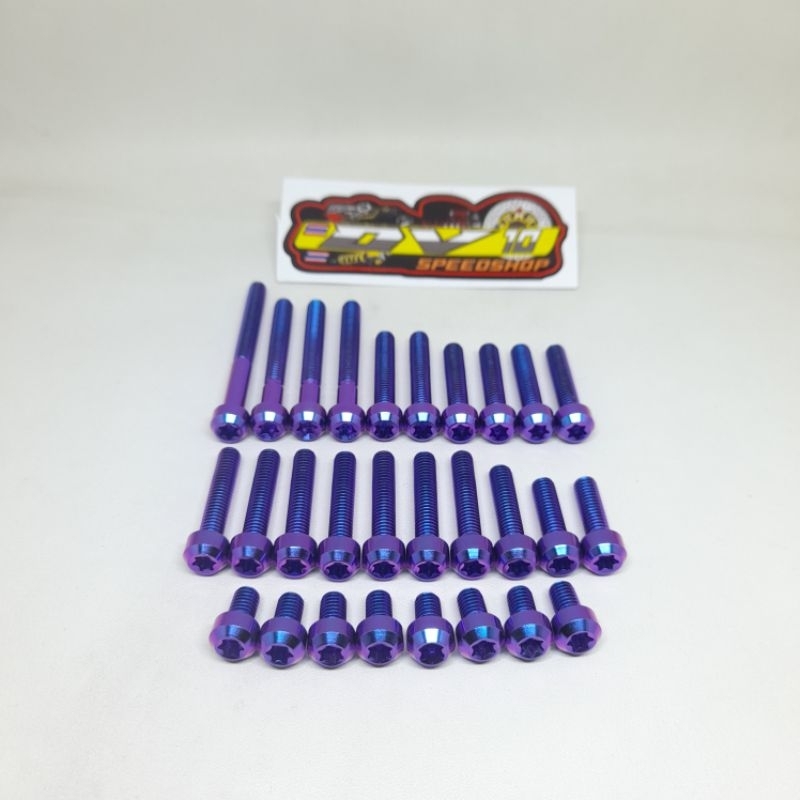 MESIN Titanium gr5 bolts for ninja r rr engine crankcase set right and ...