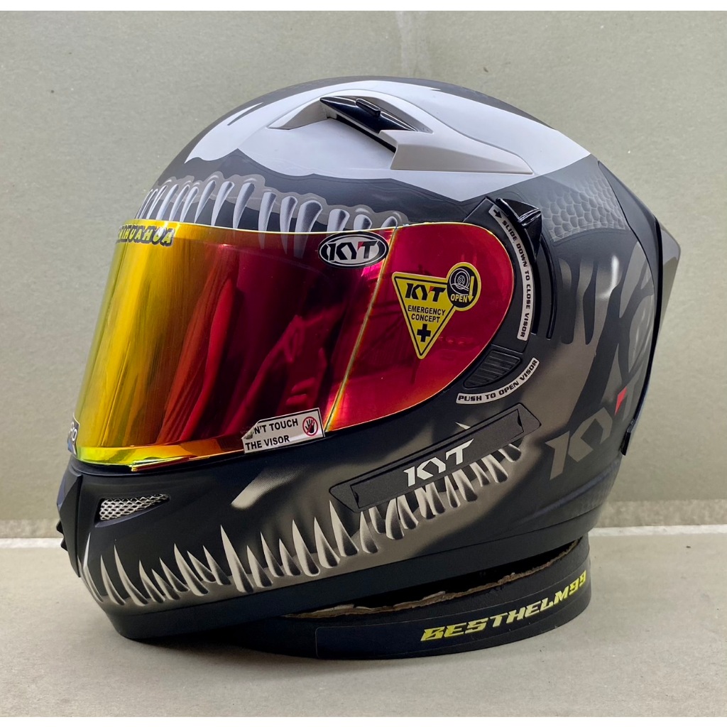 Kyt K2 Rider Venom - Handsome Package - Flat Visor Iridium - Spoiler 2D ...