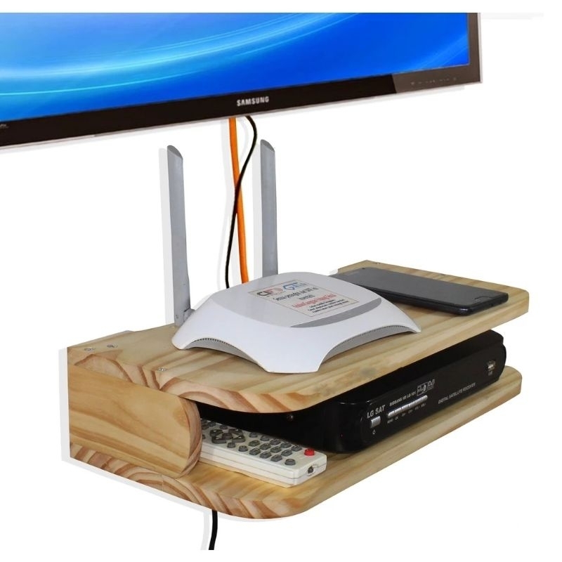 Wall shelf Wifi Router Shelf DVD Shelf STB Shelf L 19cm XP 40cm H 9cm ...