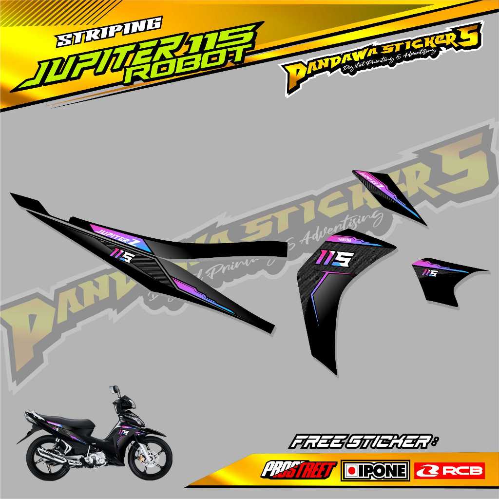 Yamaha JUPITER ROBOT Variation STRIPING/STICKER LIST MOTOR YAMAHA ...