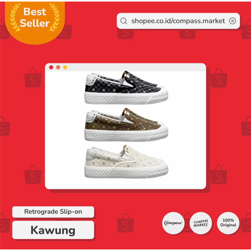 Compass RETROGRADE SLIP-ON KAWUNG Shoes | Shopee Malaysia