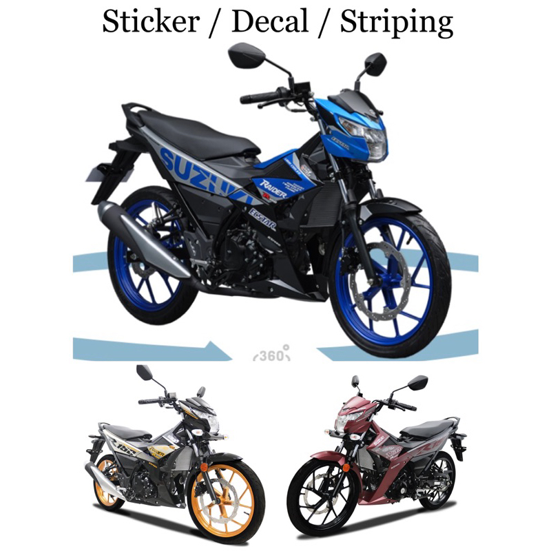 Satria Fu Fi Striping Decal Sticker Raider R150 Fi Version 2023 ...