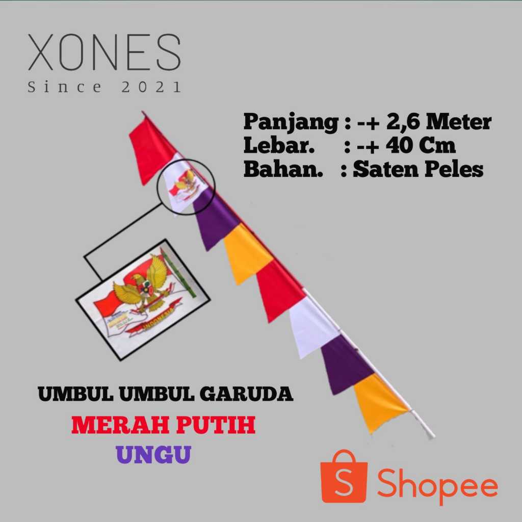 PUTIH MATA MERAH Contents Of 20pcs/1 Kodi Flag Pennant Red And White ...