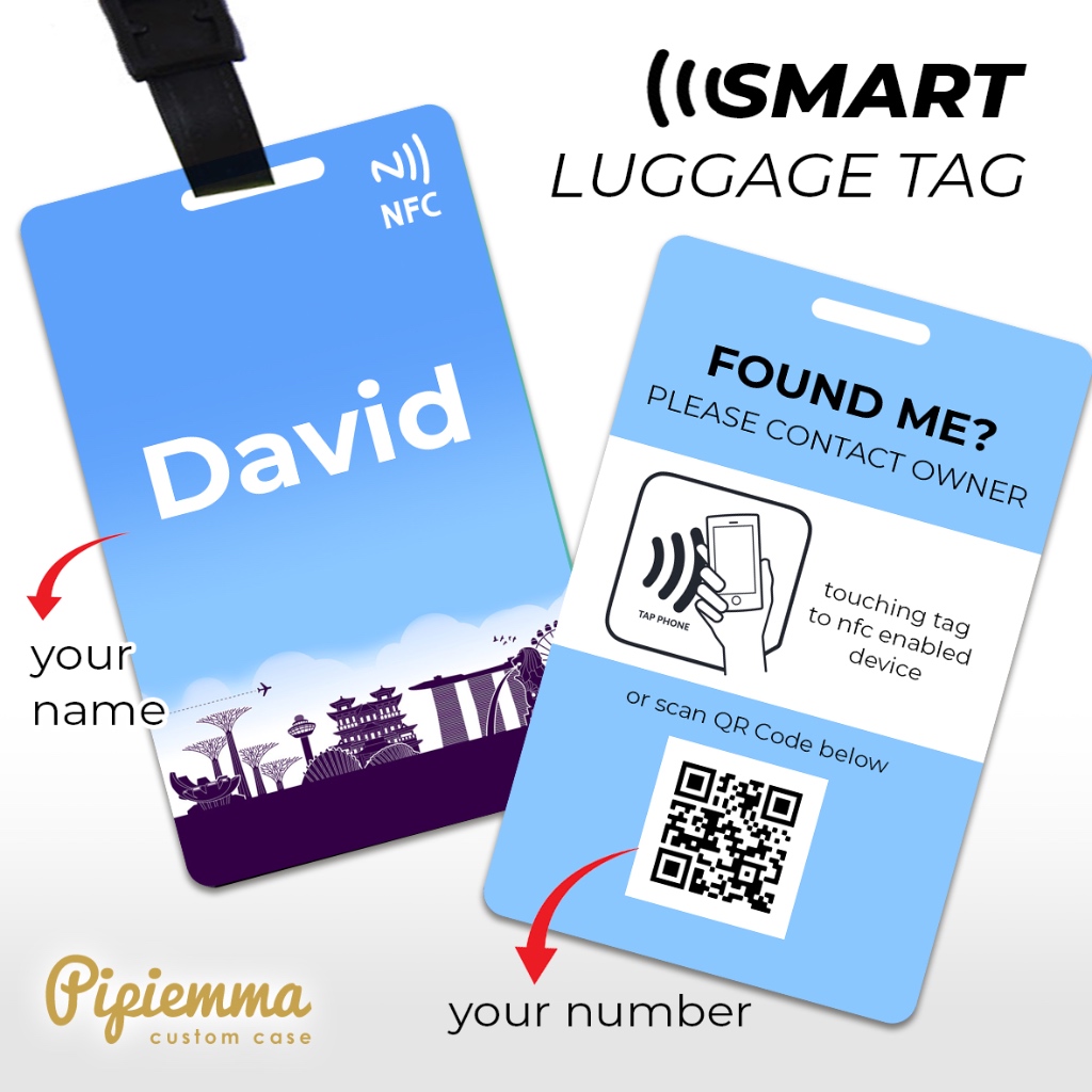 GANTUNGAN Luggage NFCTAG Smart Tap Travel Luggage Hanger | Shopee Malaysia