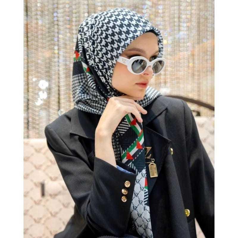 Hijab Square Palestinian Hijab printing laser cut/Palestinian Hijab ...