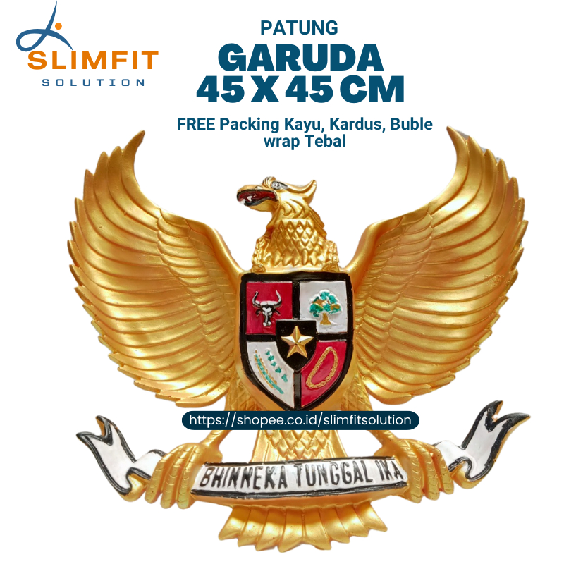 3d Garuda Pancasila State Symbol Wall Display Fiber Garuda Gold Bird ...