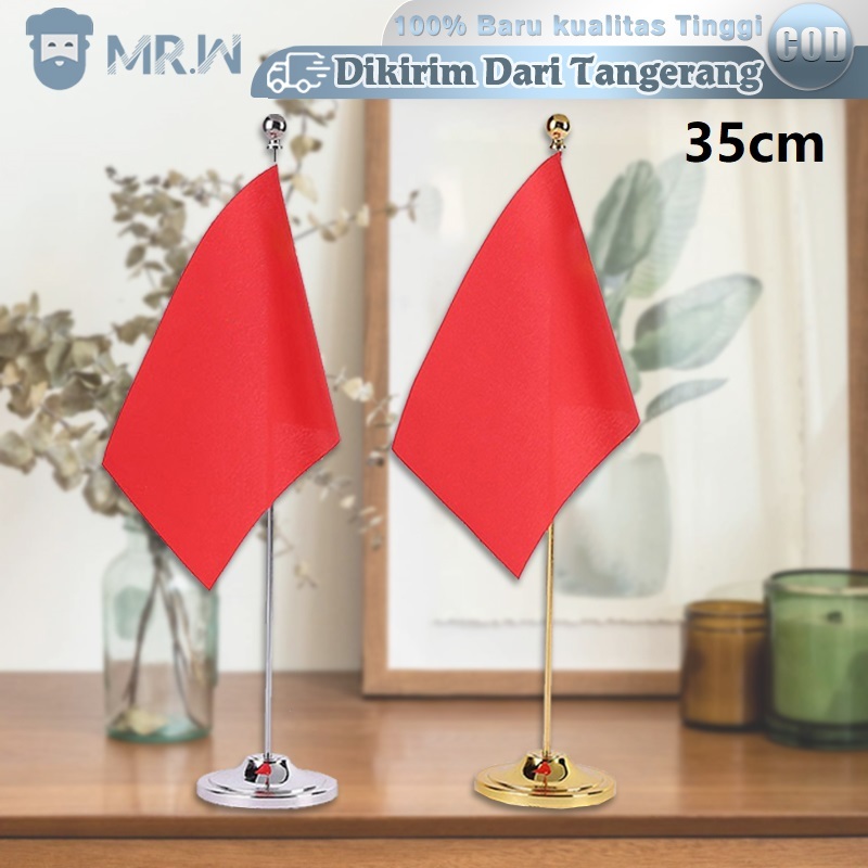 MERAH 1set Metal Table Flagpole Stand Country Flag Table Stand Table ...